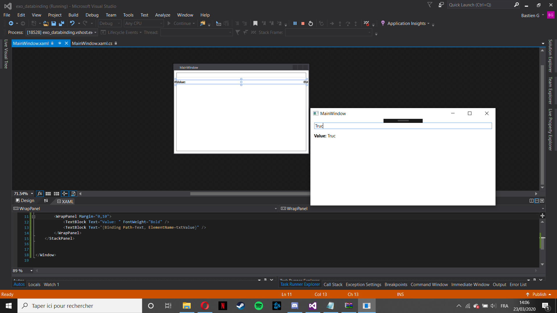 Databinding - Exercices :: Around C# and WPF